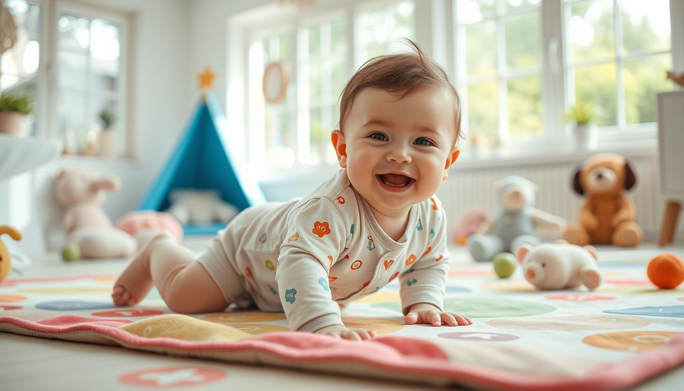 Wann sollte ein Baby spätestens Krabbeln können?